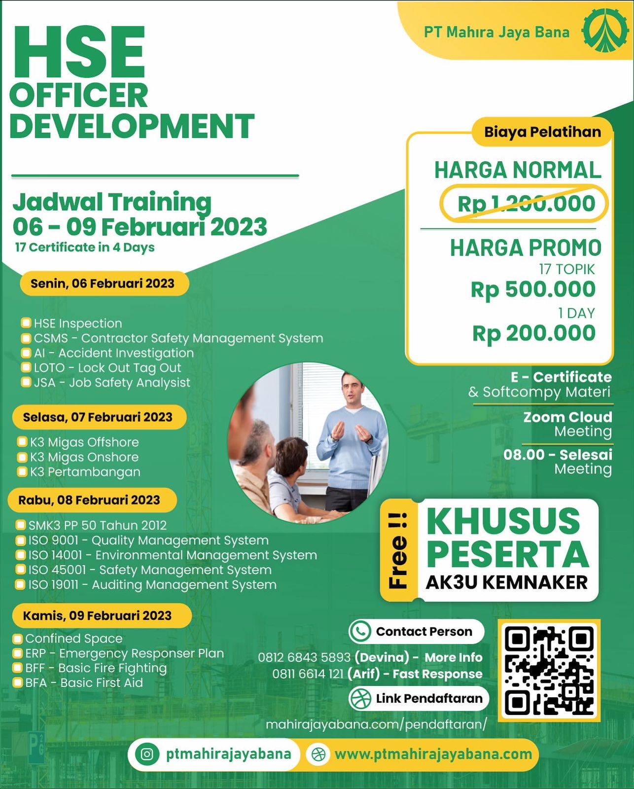 HSE Officer Development Program - Mahira Jaya Bana