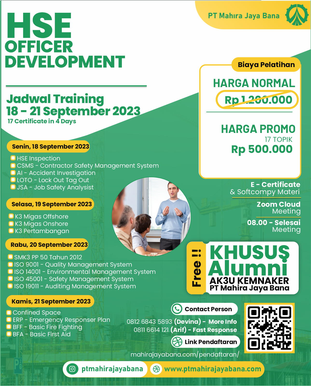 HSE Officer Development Program - Mahira Jaya Bana