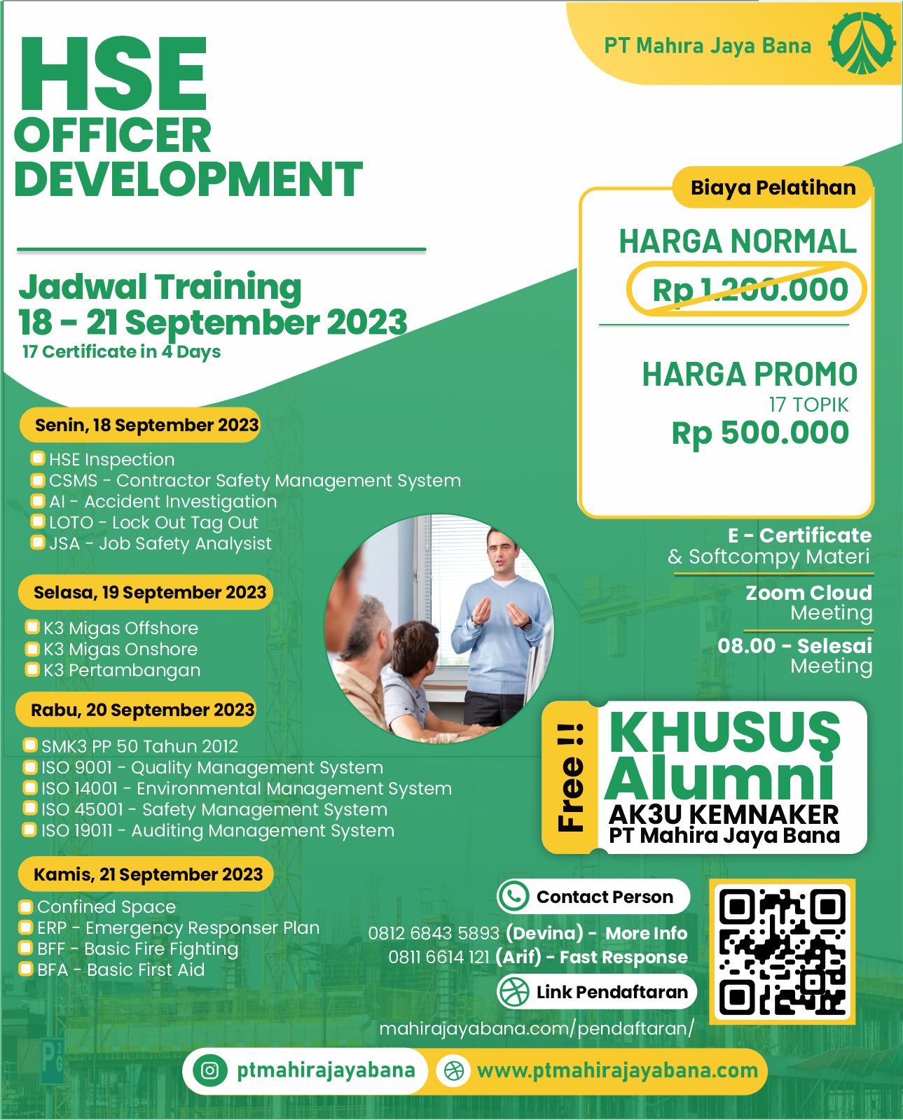HSE Officer Development Program - Mahira Jaya Bana